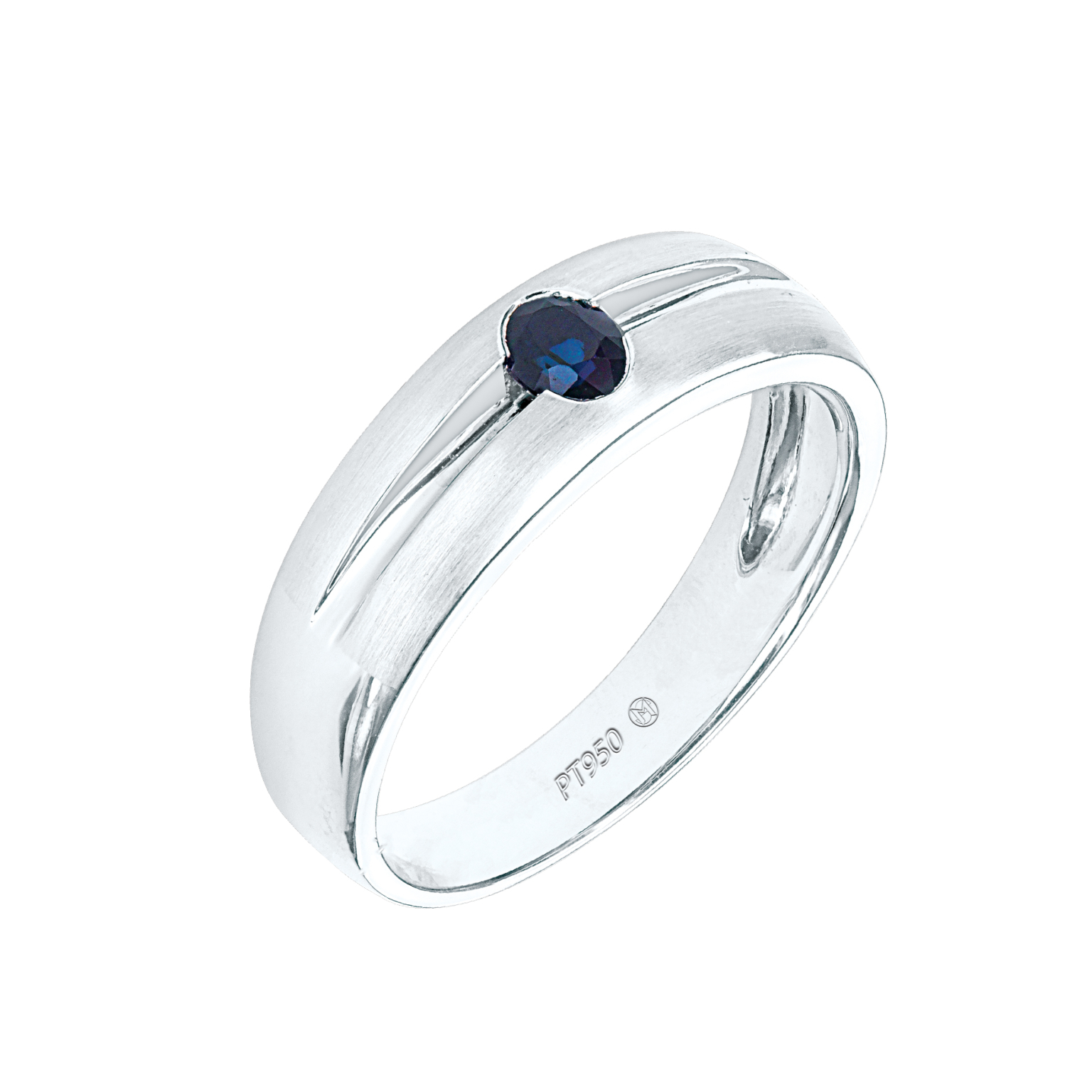 Platinum Sapphire Men’s Ring | Ming Seng Goldsmith